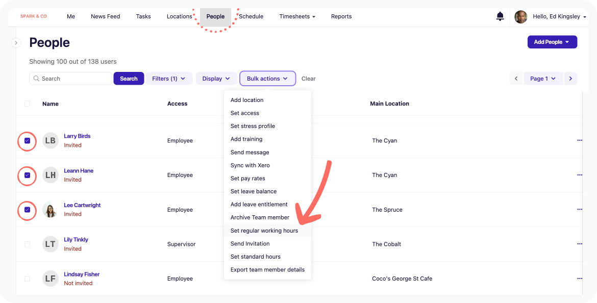 Set a team member's regular working hours – Deputy Help Center