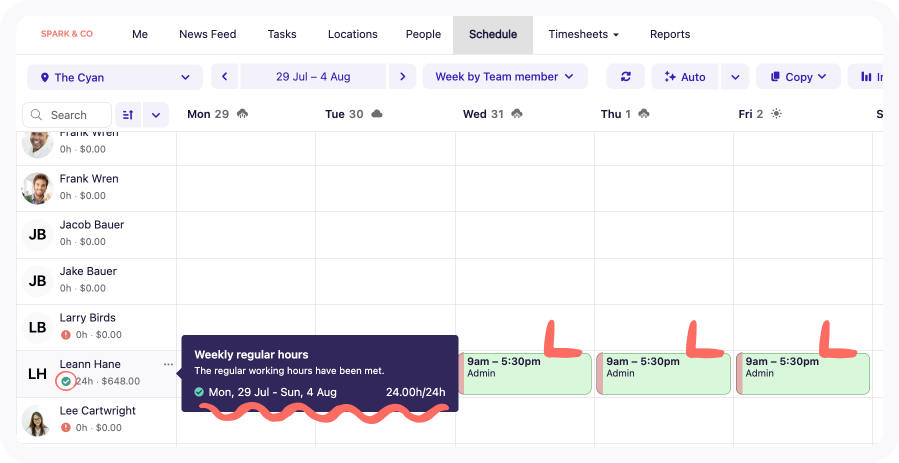 Set a team member's regular working hours – Deputy Help Center