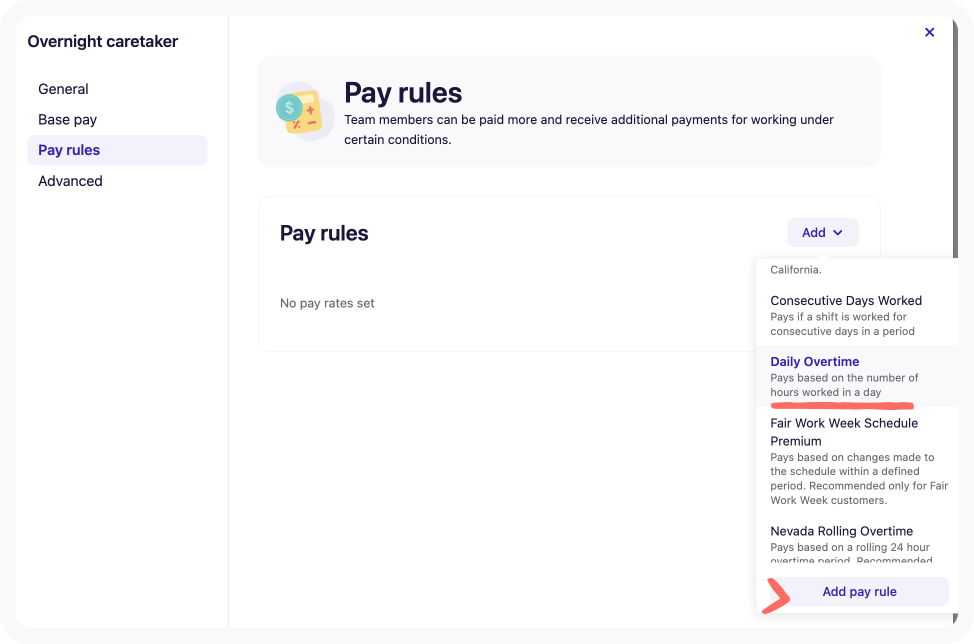 Introduction to adding or editing pay rules within a pay rate – Deputy ...