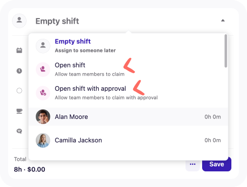 Creating shifts on your schedule – Deputy Help Center