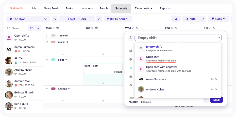 Open shifts – Deputy Help Center