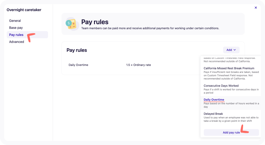 Using Pay Rate Builder to set up daily overtime payments – Deputy Help ...
