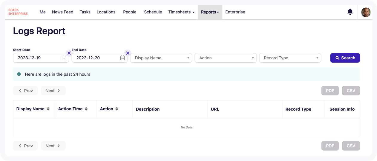 System Logs Report – Deputy Help Center