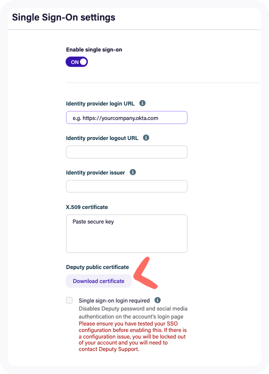 Using Single Sign on SSO to log in to Deputy – Deputy Help Center