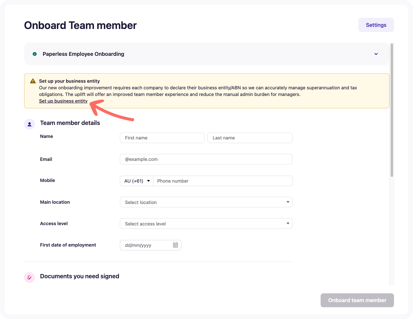 Adding your Australian Business Number (ABN) – Deputy Help Center