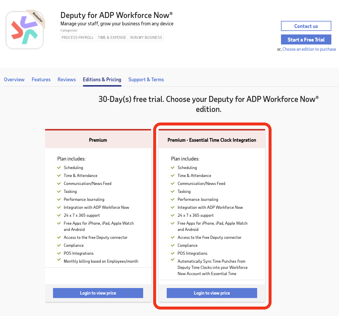 ADP Workforce Now Essential Time Clock Integration Deputy Help Center