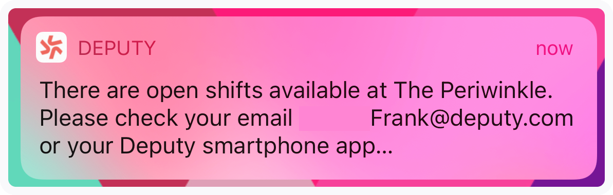 Open shifts – Deputy Help Center