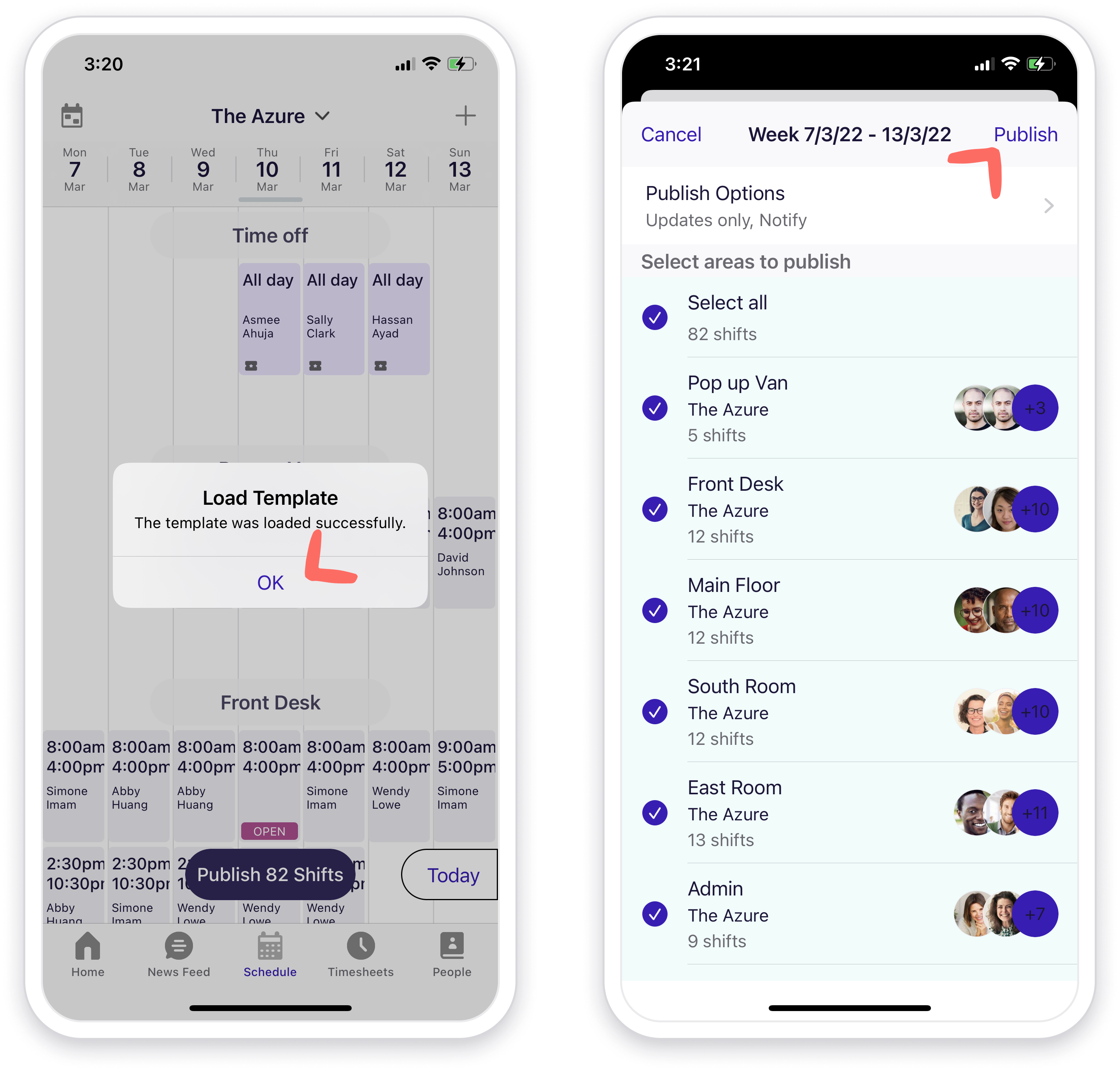 Schedule templates – Deputy Help Center