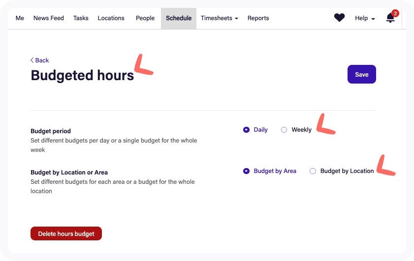 Setting schedule budgets – Deputy Help Center