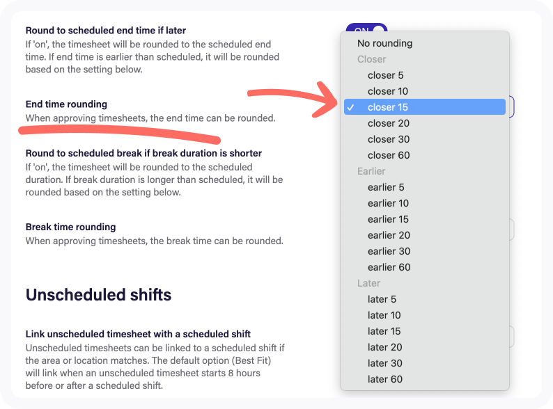 Rounding timesheets settings in Deputy – Deputy Help Center