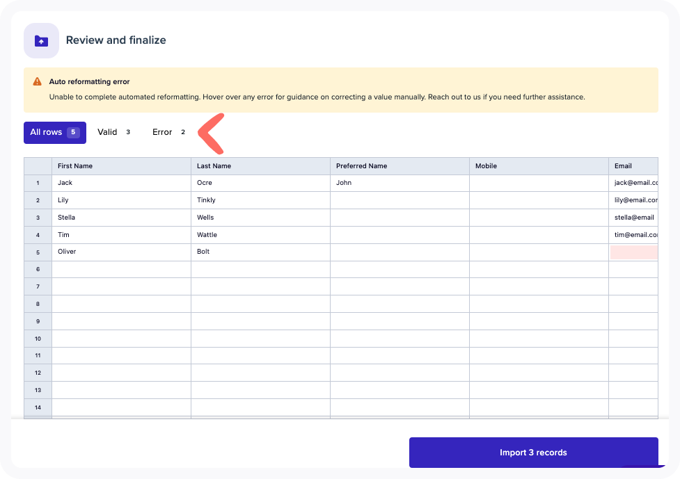 Bulk import or bulk update team member data – Deputy Help Center