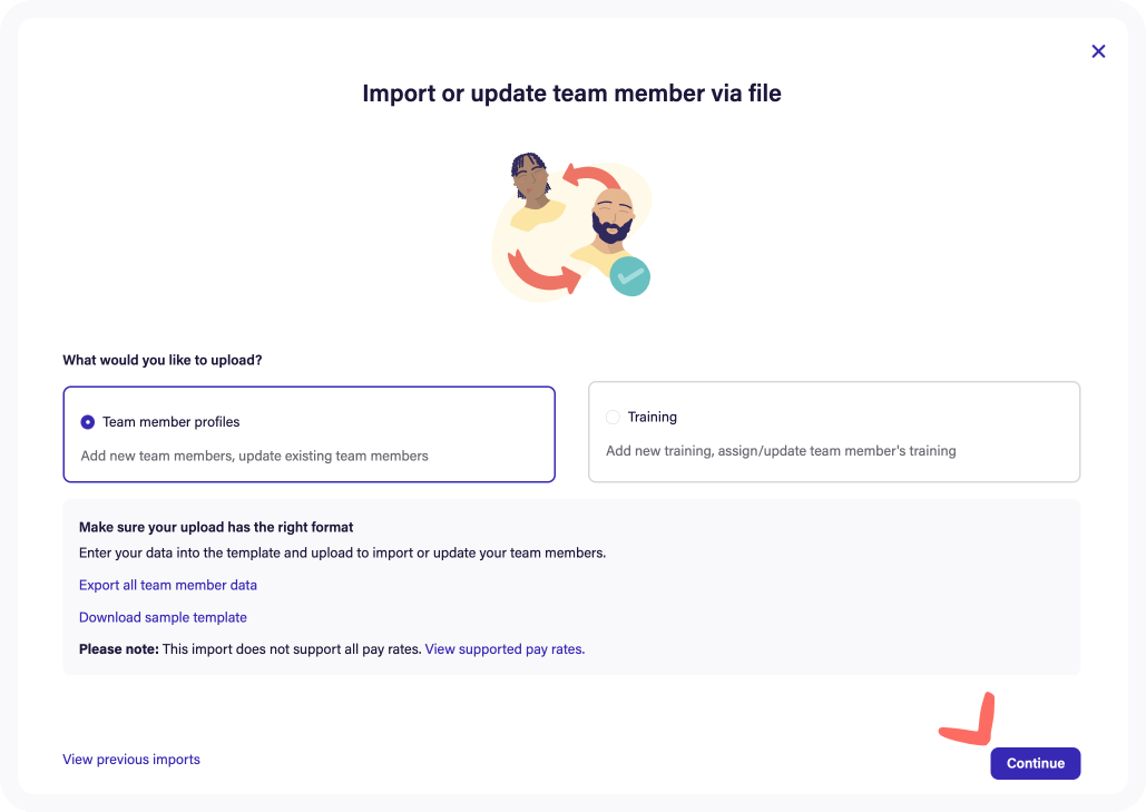 Bulk import or bulk update team member data – Deputy Help Center