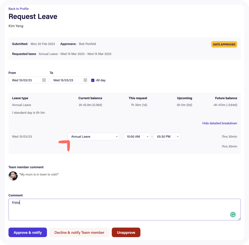 How to approve and decline leave requests (UK only) – Deputy Help Center