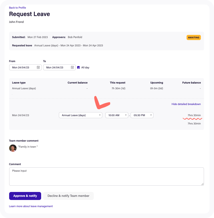 How to approve and decline leave requests (UK only) – Deputy Help Center