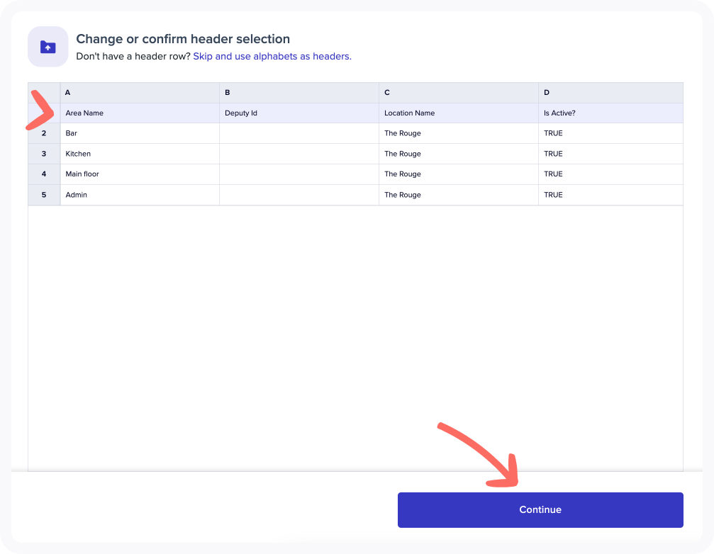 Bulk import or update of locations and areas – Deputy Help Center