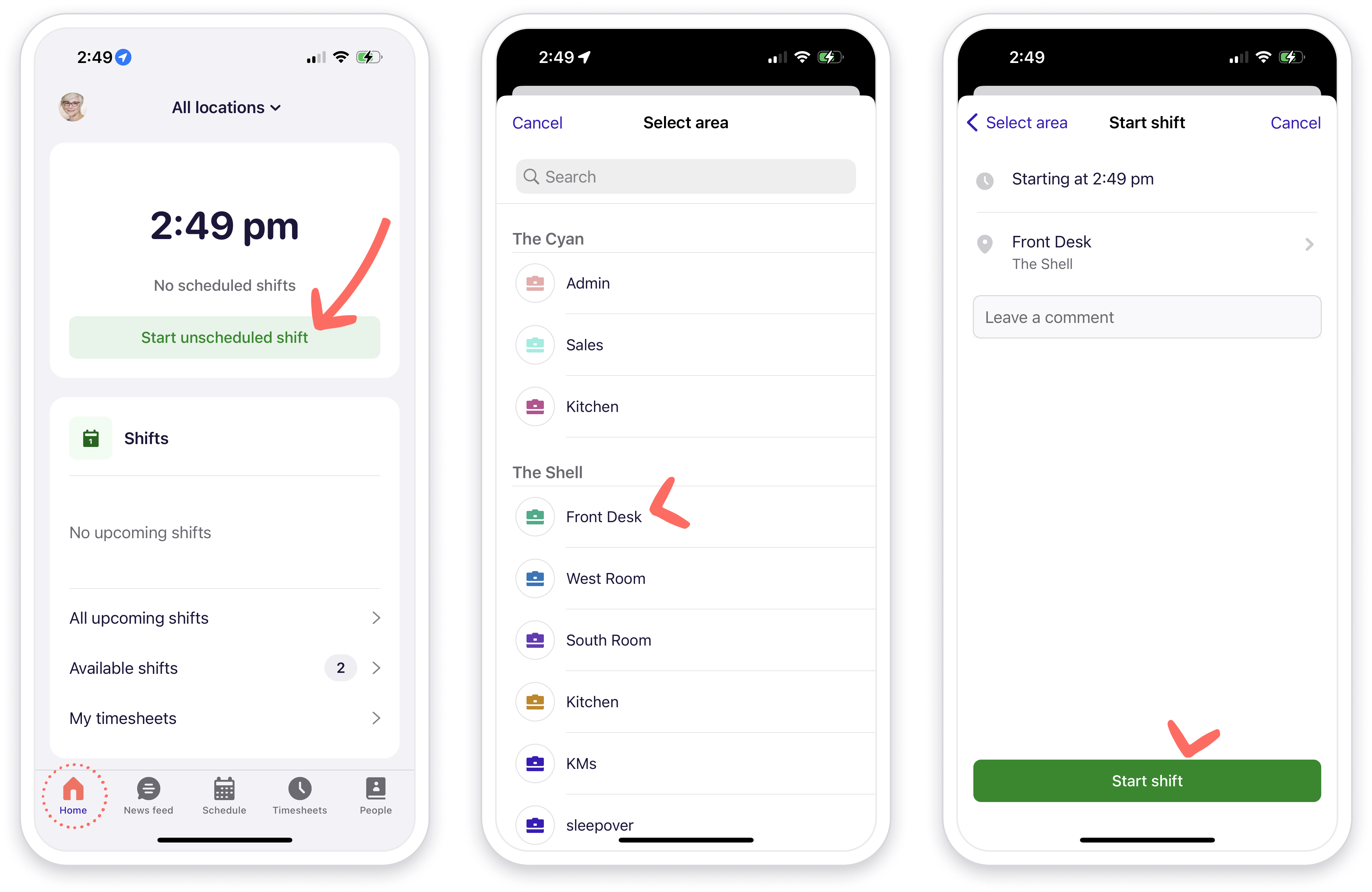 Start and end your shift – Deputy Help Center