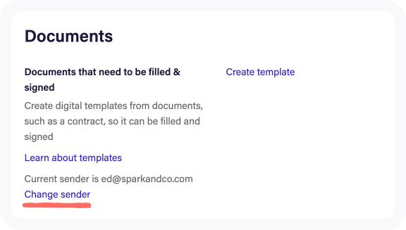 Managing signature templates to send documents to team members for ...