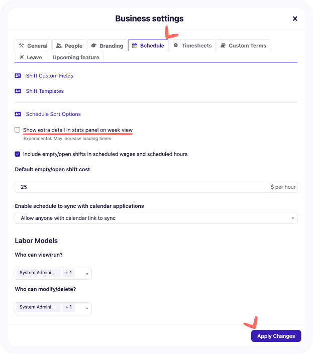 Using the stats panel for smarter scheduling – Deputy Help Center