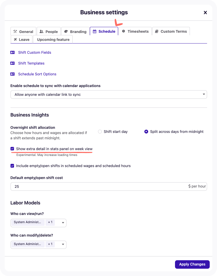 Using the stats panel for smarter scheduling – Deputy Help Center