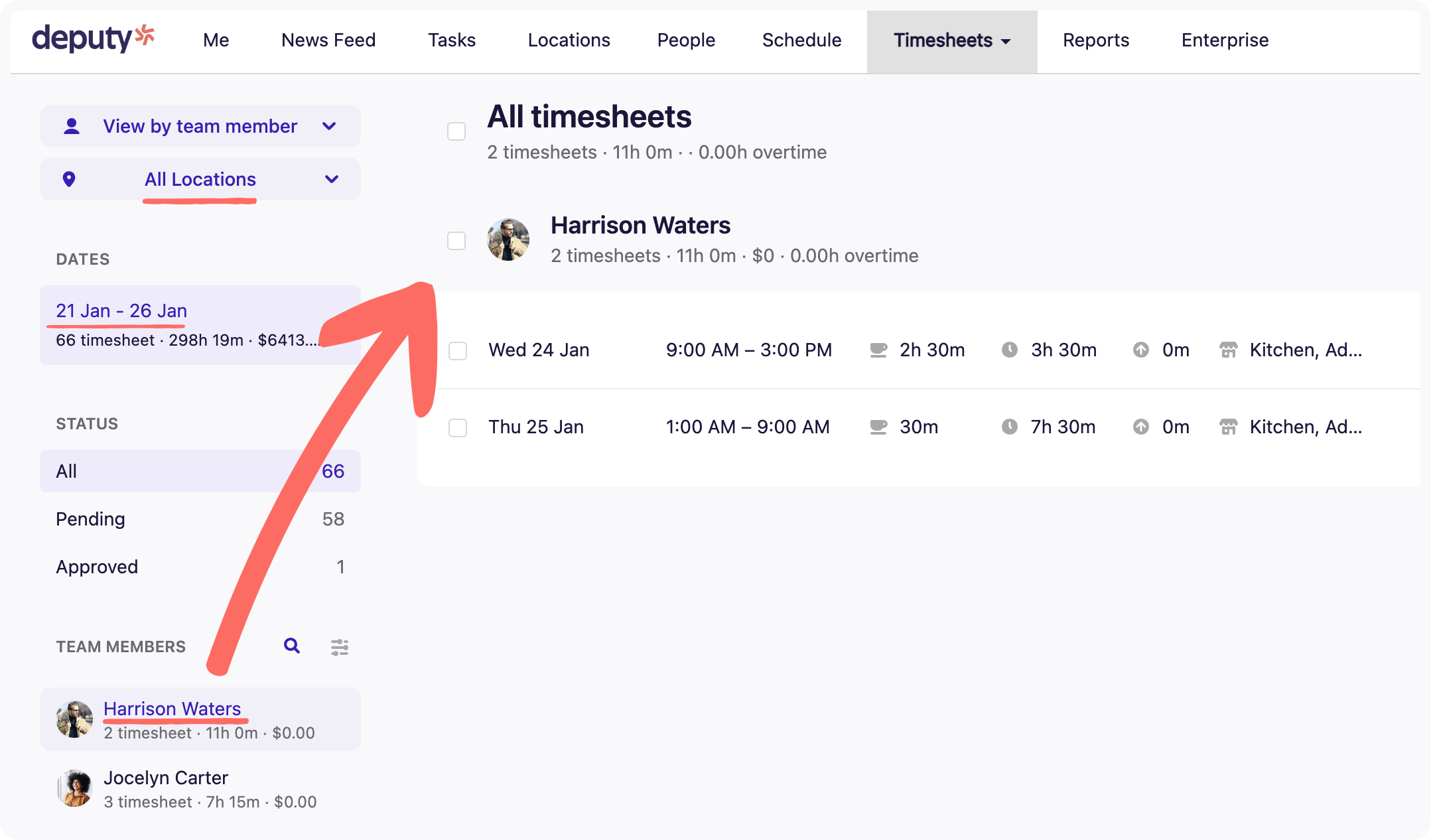 Filtering and reviewing Timesheets (Beta) – Deputy Help Center